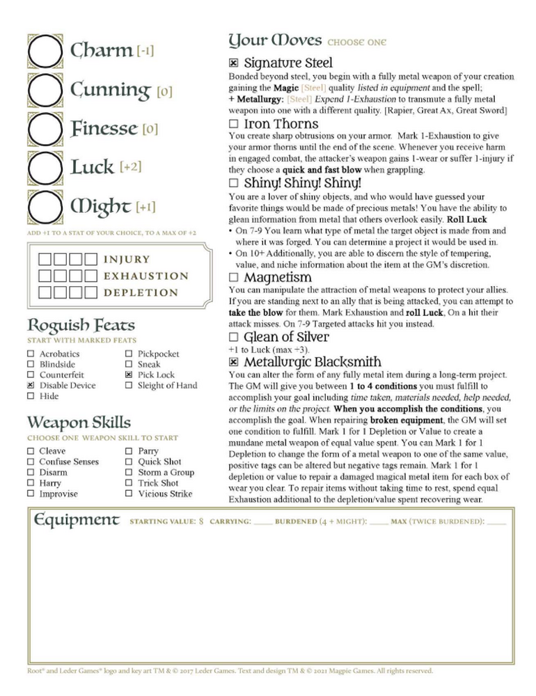 Root RPG - Magic Supplement by DICEBERG_AHEAD
