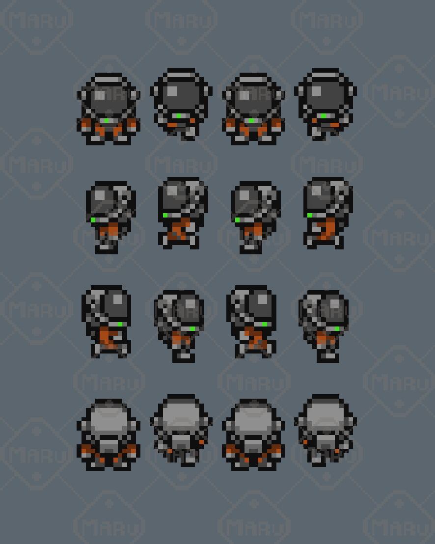 Sci-Fi Characters Vol. 2 — Top-Down Pixel NPCs by Maru