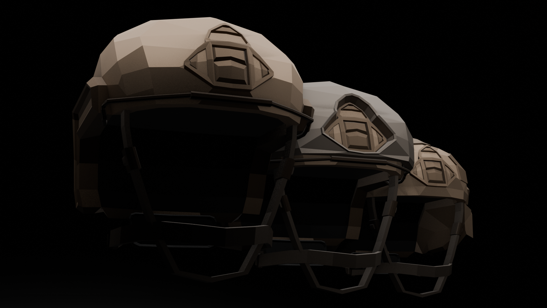 3D Low Poly - Tactical Helmet Asset Pack by DistXpian