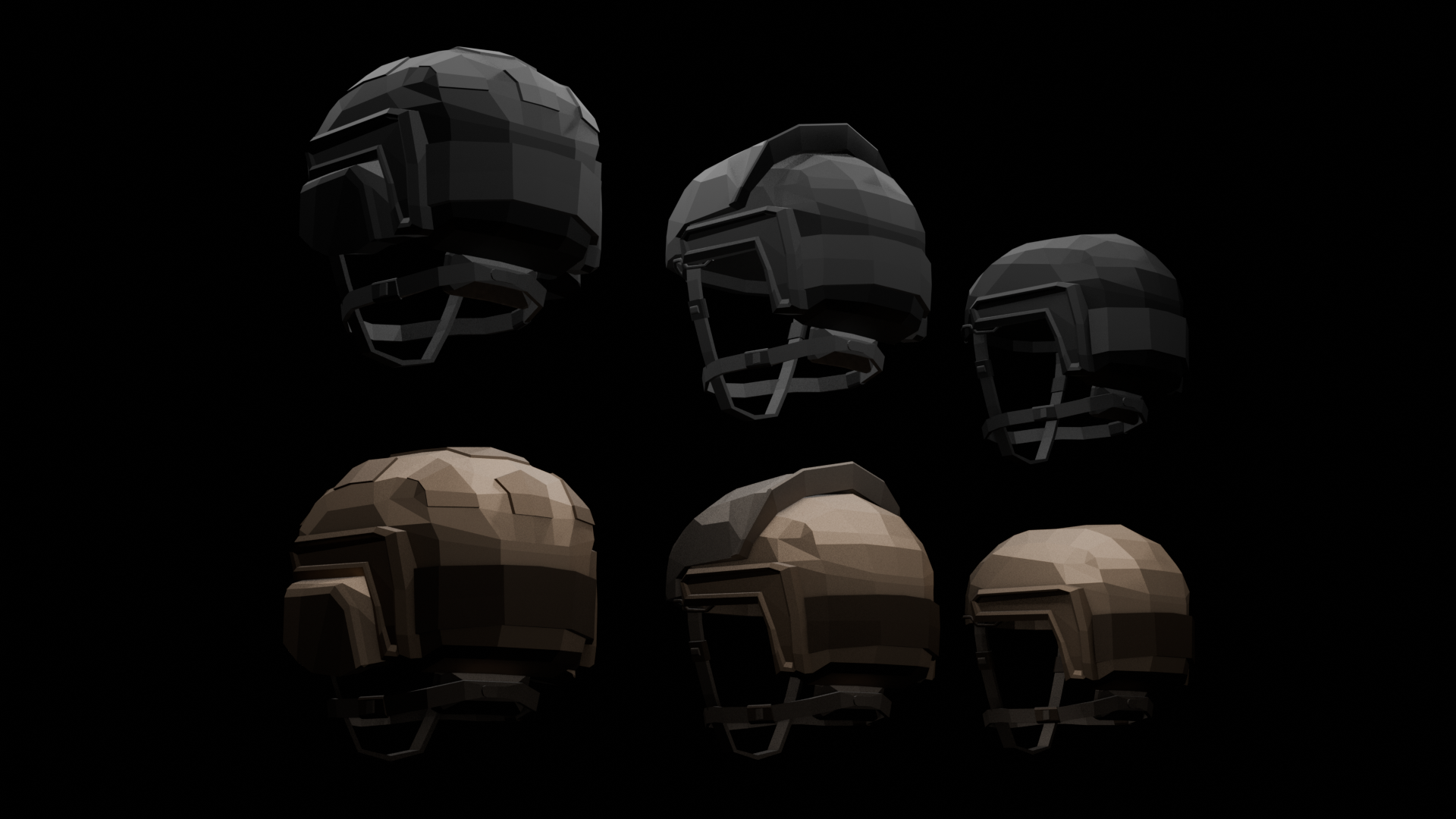 3D Low Poly - Tactical Helmet Asset Pack by DistXpian