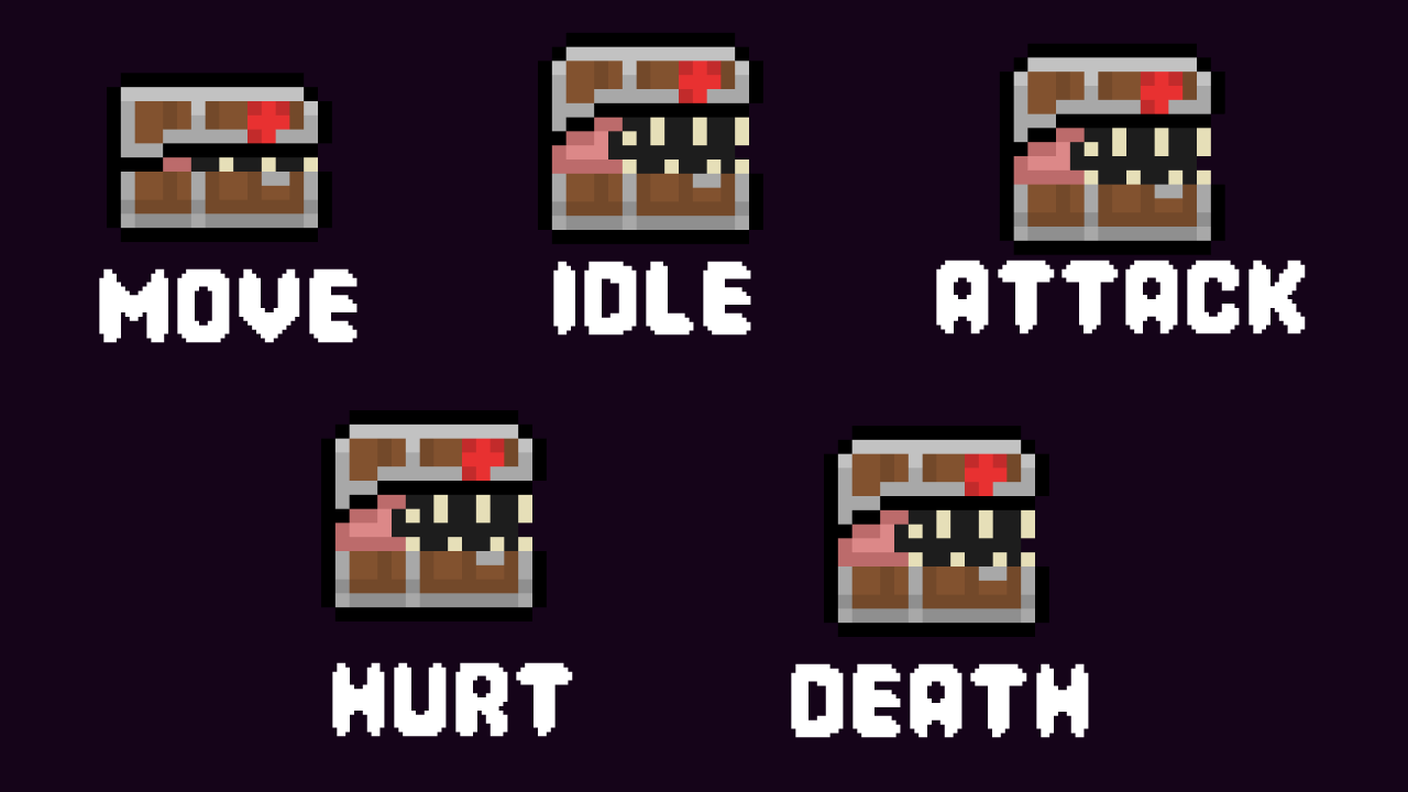 Mimic 16x16 Platformer Character Sprite Sheet by ThePixelGame