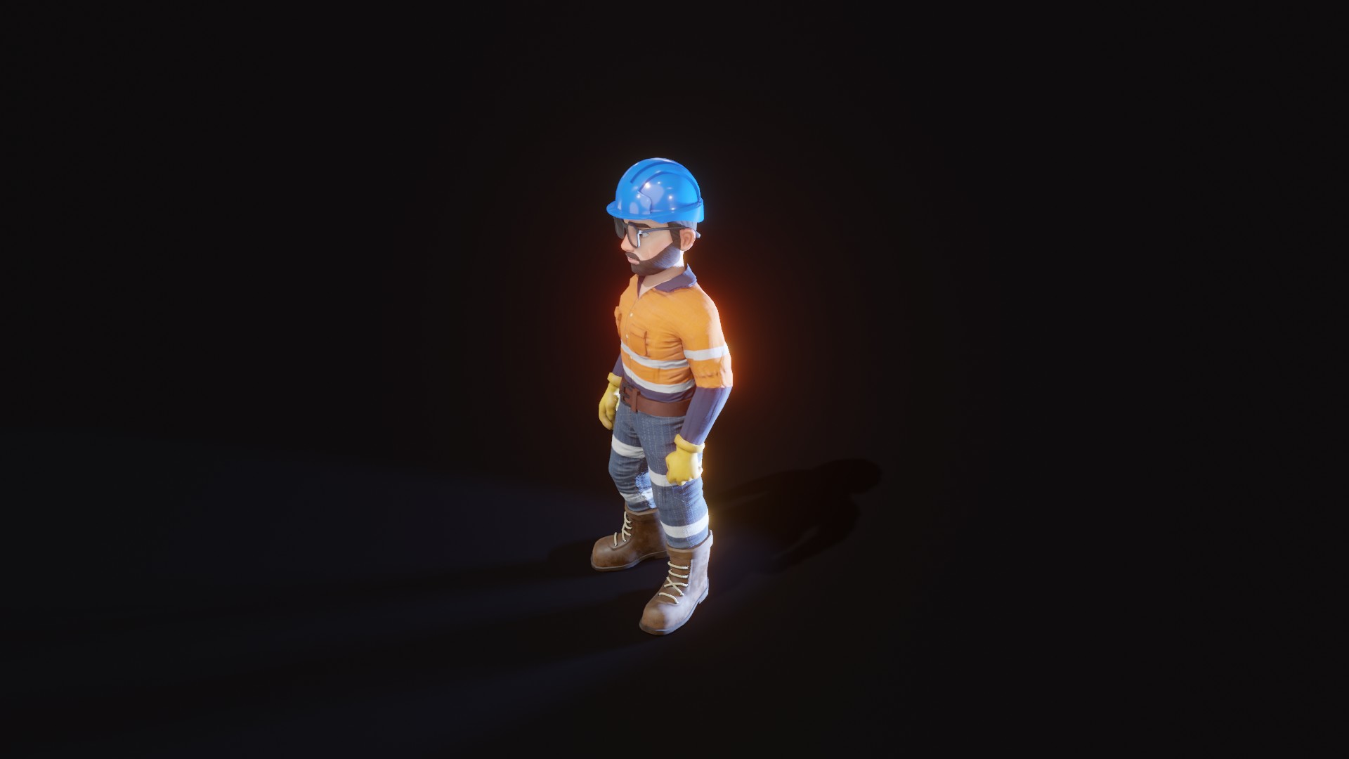 Stylized Male Worker 3D Model – Animated & Customizable by 3DDisco