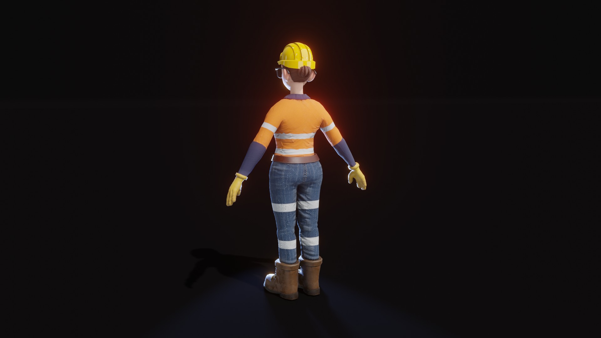 Stylized Female Worker 3D Model – Animated & Customizable by 3DDisco