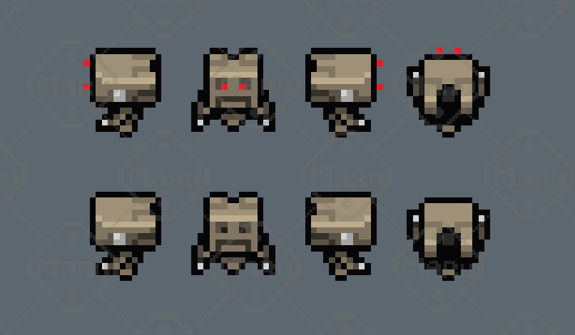 Sci-Fi Characters & Robots Bundle – 12 Animated Top-Down Pixel Art ...