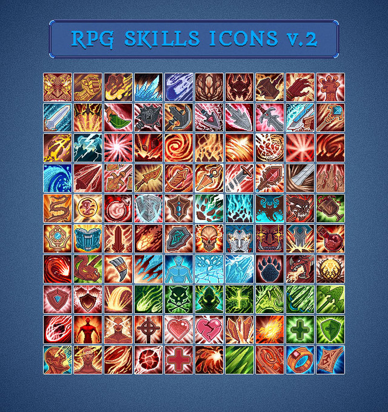 RPG Skill Icons v.2 by Erkmen Artworks