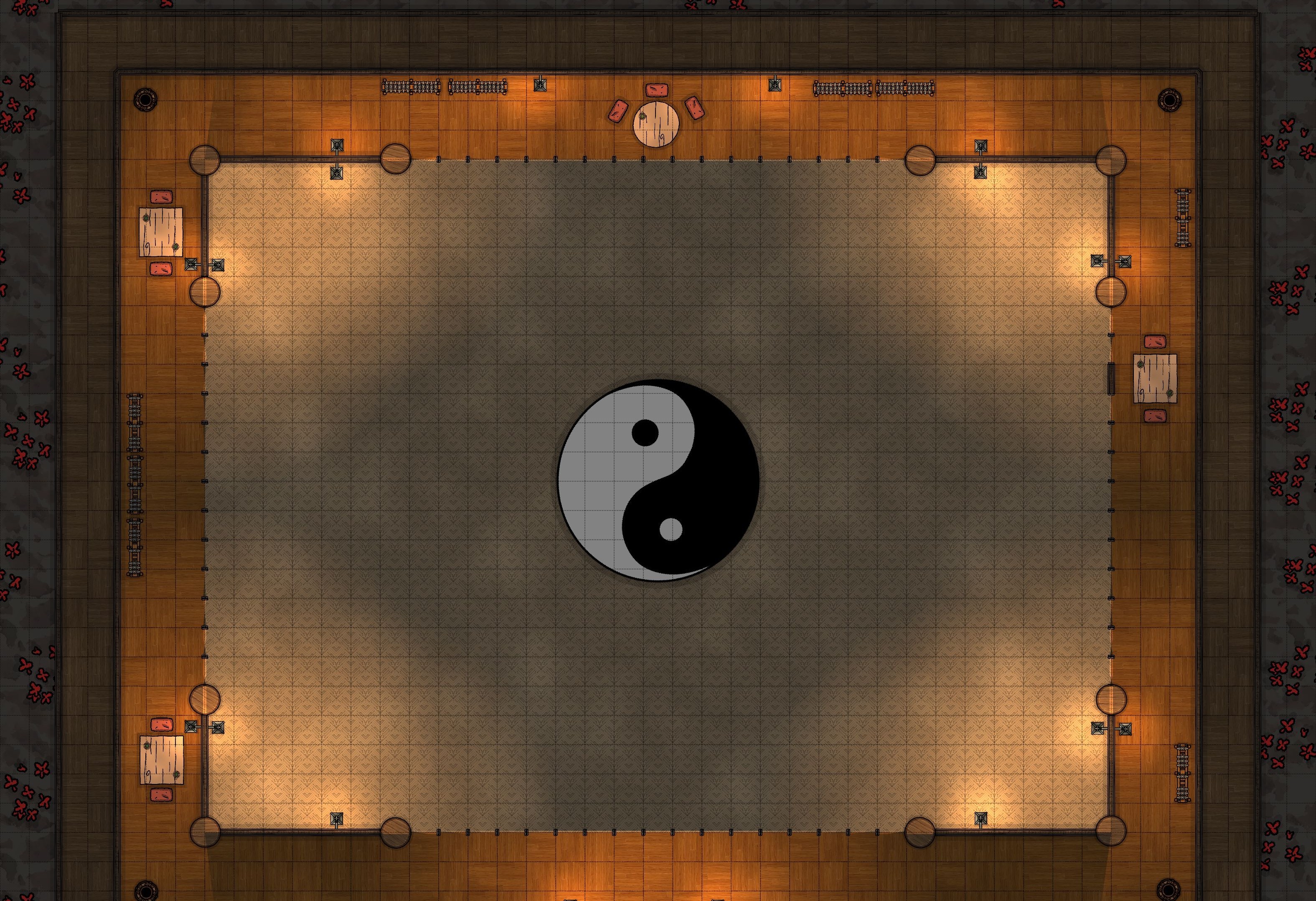 Yin-Yang Dojo [Battlemap + VTT] by Roald Maps