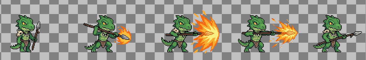 2D Character Sprite Sheet - Pixel Art Kroko/Dragon Humanoid by ...
