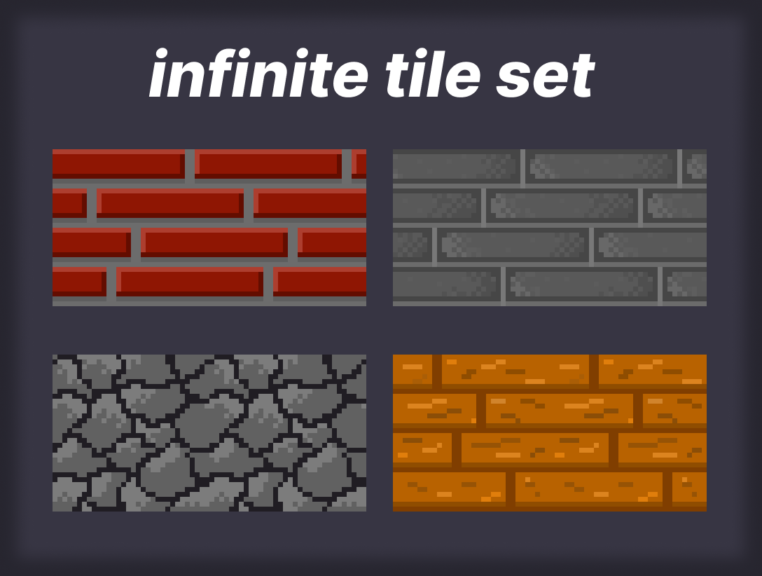 Pixel art seamless tile set by Matis