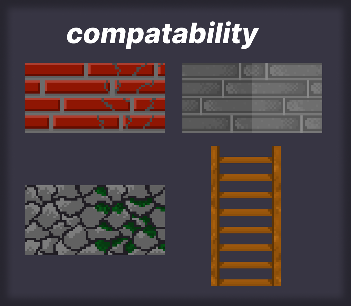 Pixel art seamless tile set by Matis
