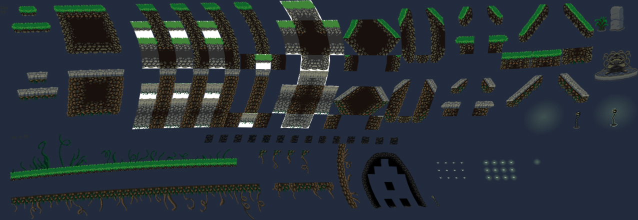 Dark Cavern Tileset – Underground Environment by Dlou Saiyan