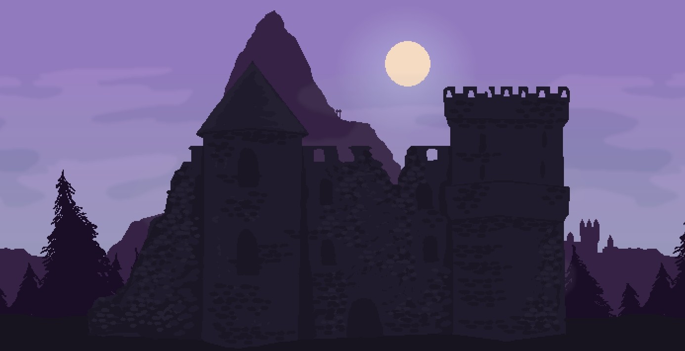 Castle among Spruces Background - Spruce Castle Background Asset Pack ...