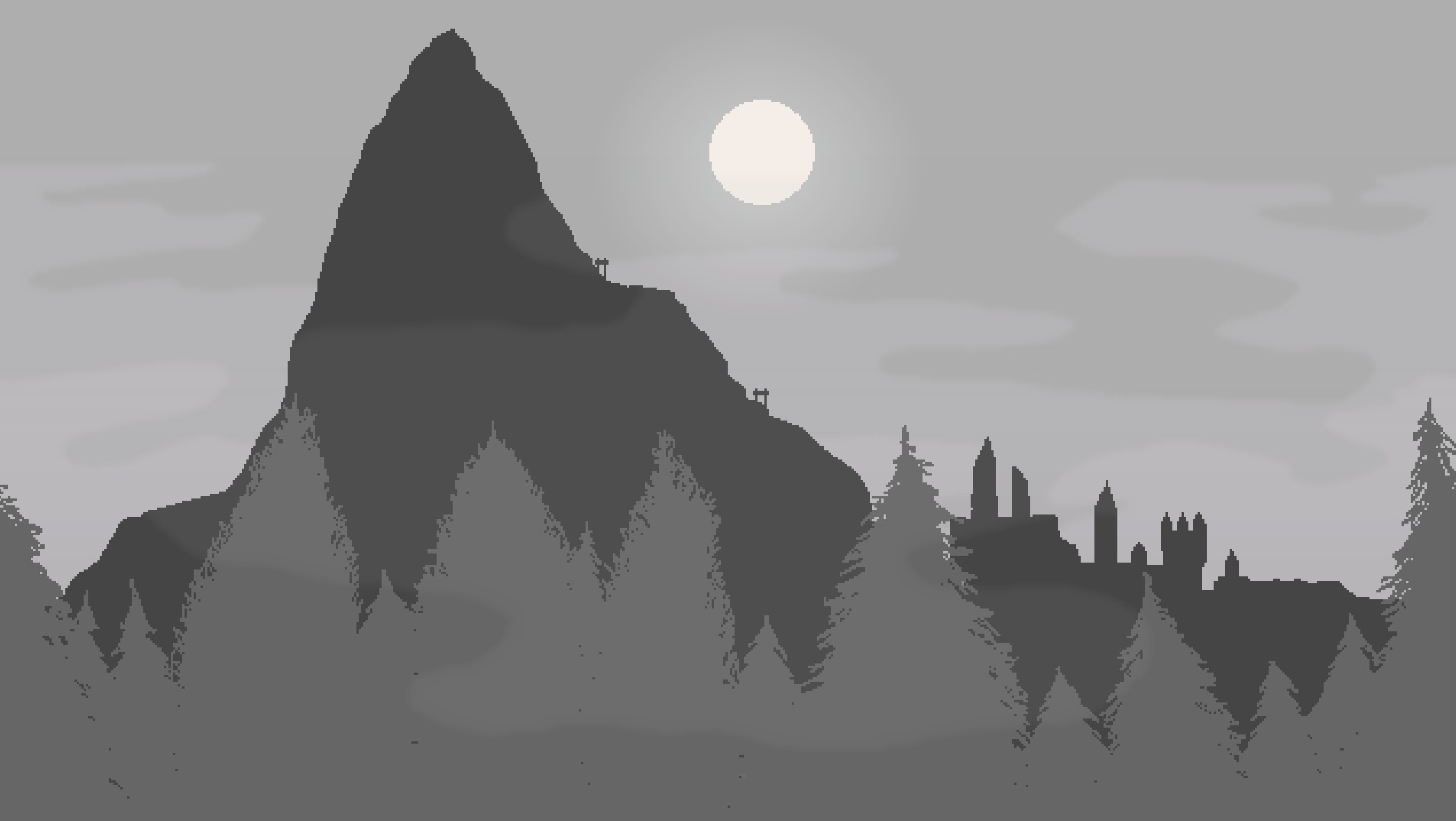 Castle among Spruces Background - Spruce Castle Background Asset Pack ...