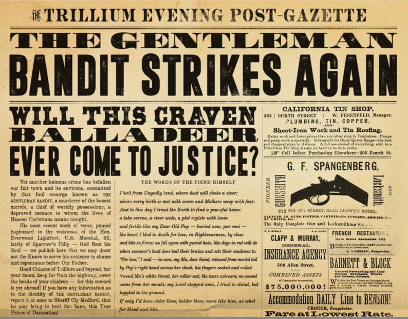Gentleman Bandit | Western Cantos I by allison arth
