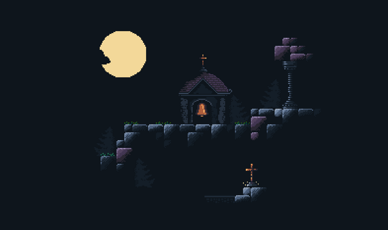 2D soulslike metroidvania tileset by Sam