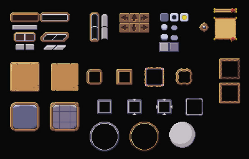 2D Retro Pixel UI Pack by Venogear