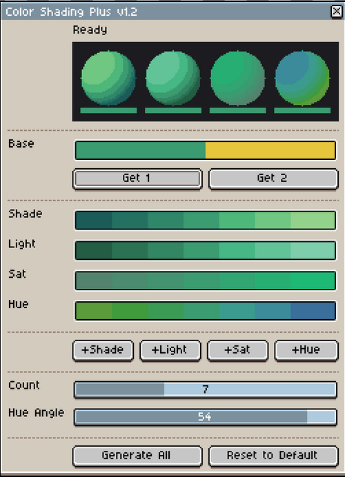 Free Aseprite Script: Color Shading Plus v1.2 - aseprite color shading ...