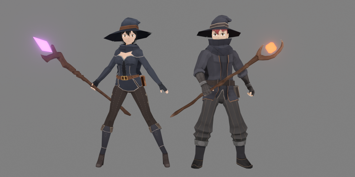 Stylized Mage Pack - Animated Characters (Male & Female) by YOHA STUDIO