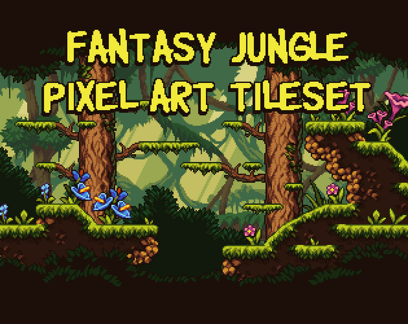 Fantasy Jungle - Pixel Art Tileset by aamatniekss
