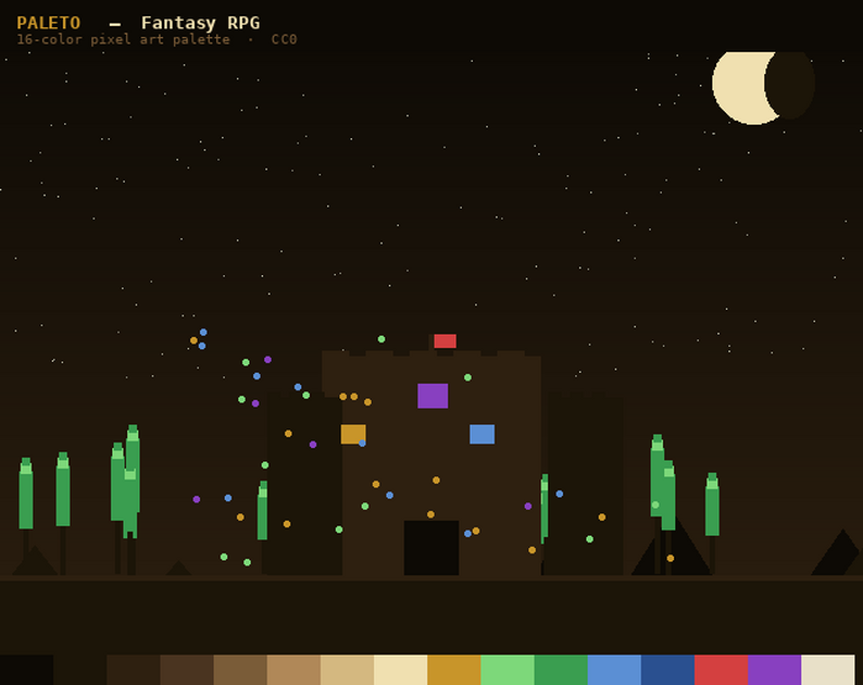 Paleto — Pixel Art Color Pack Vol. 01 | The Classics | 4 Palettes by Paleto