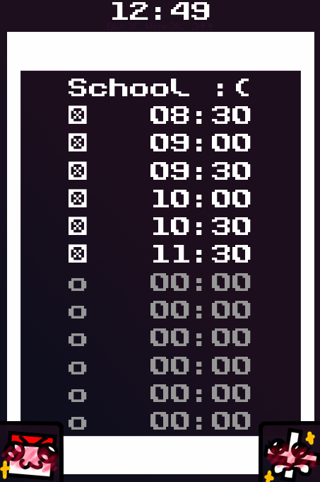 X Flashcard-Schedules 3 by X Vox3l 3