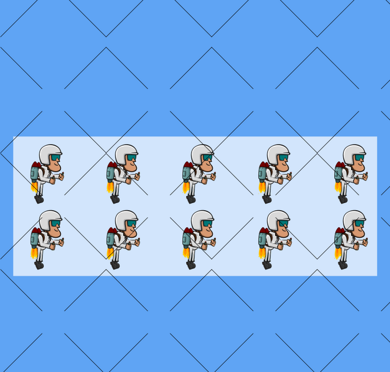 Jet pack man by Robert Brooks - gamedeveloperstudio.com