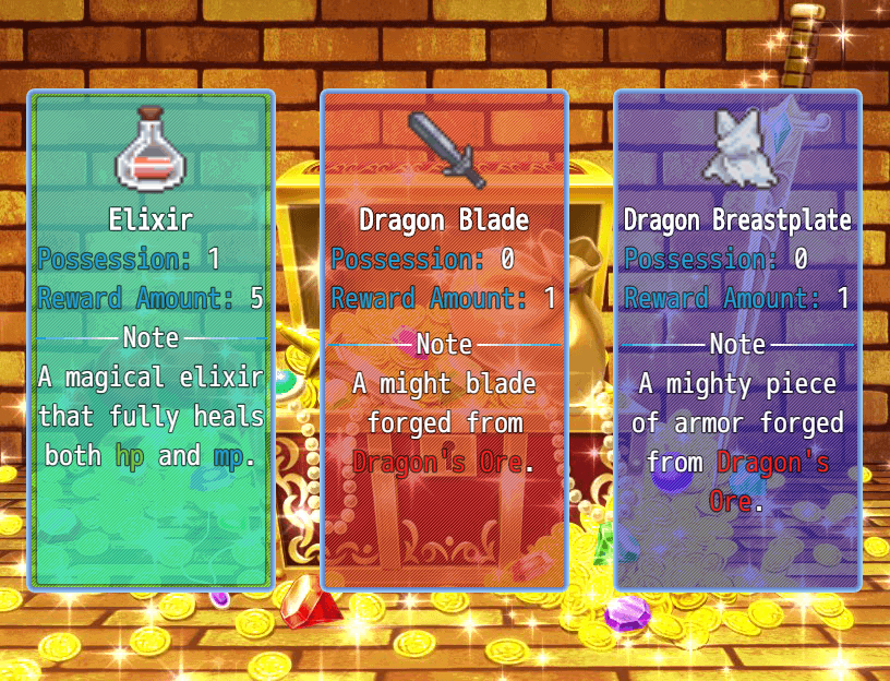 [CGMZ] Reward Select for RPG Maker MZ by Casper Gaming