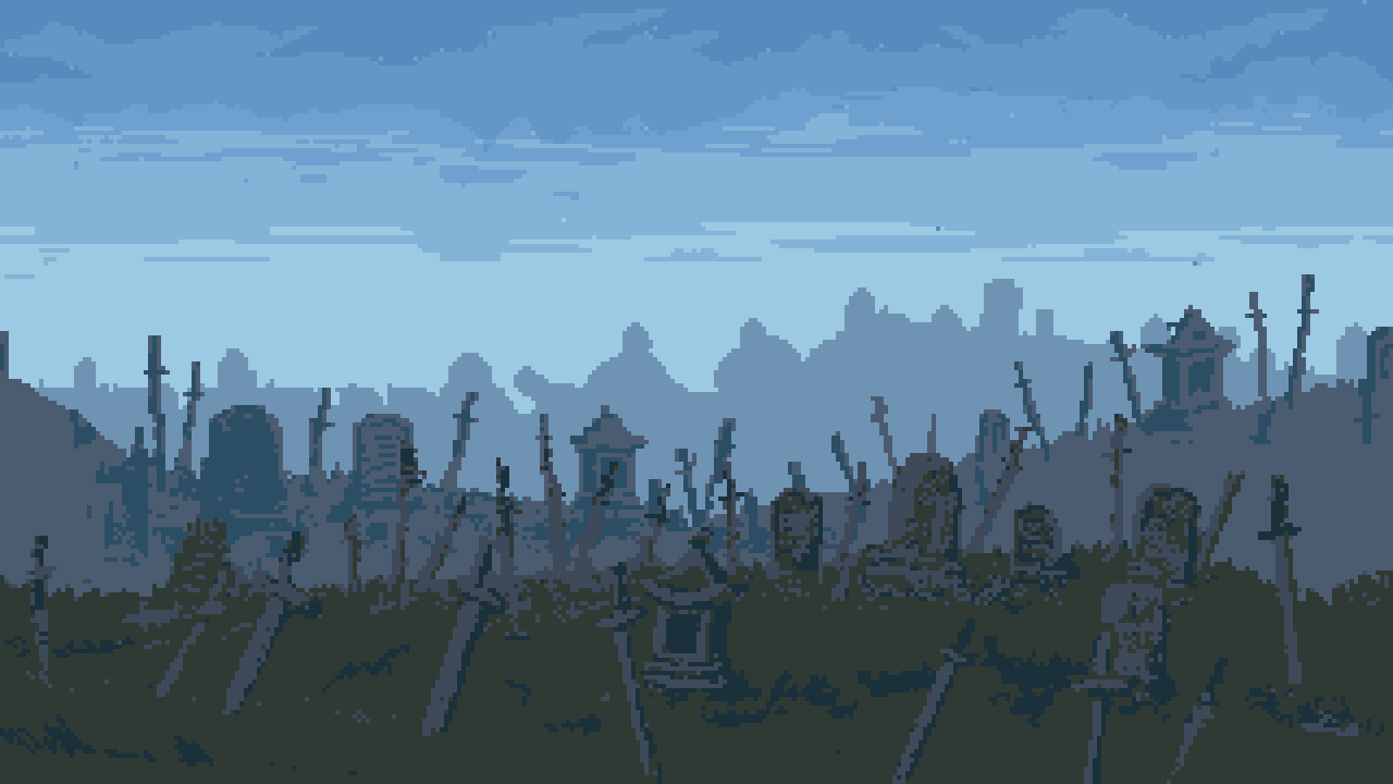 Haunted Graveyard – 2D Pixel Art Platformer Asset Pack by Pozac
