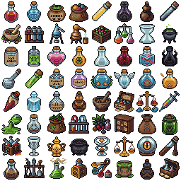 Fantasy Icon Asset Pack by Ronin Lab Studio