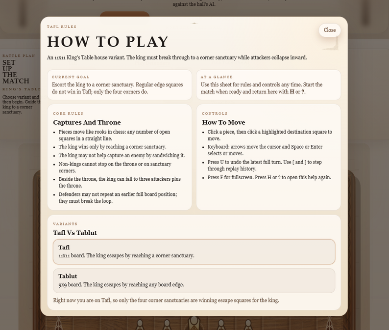 King’s Table – Play Tafl (Hnefatafl Viking Strategy Game) by cryptodad