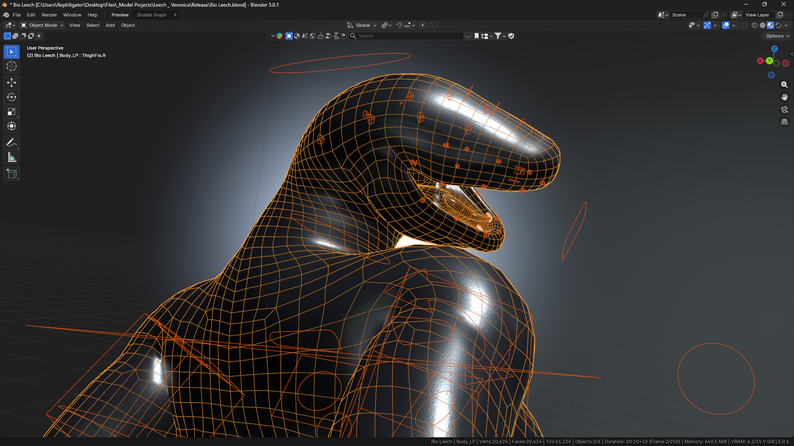Bio Leech (VRC/Blender) by Reptilligator