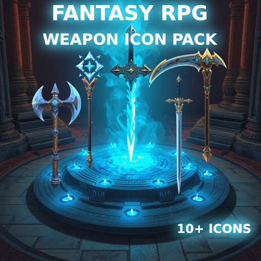 Fantasy RPG Weapon Icons Pack - 14 Game UI Icons by LUMPIXIOUS