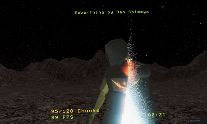 Saber Thing VR Tech Demo by Dan Shimmyo