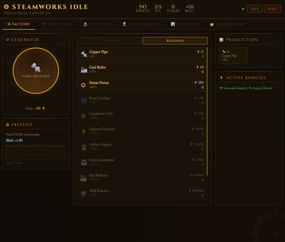 Steamworks Idle: A New Era of Steam and Steel (v4.0 Launch) - Nexus ...