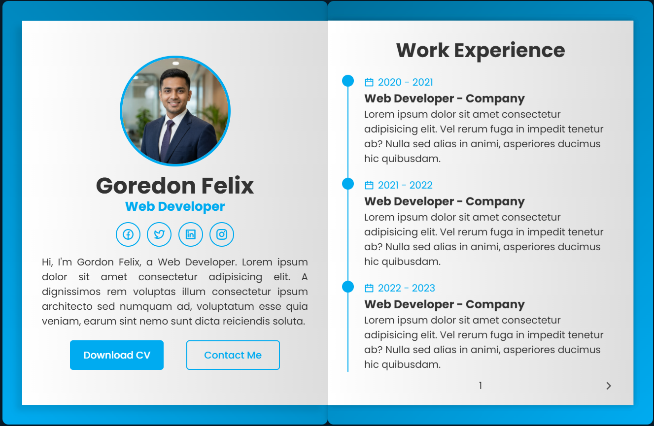 Flipbook-Resume by KuldiWebpTemplates