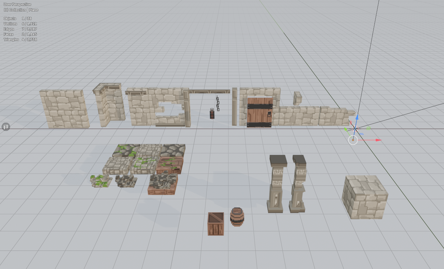 Voxel Modular Dungeon Kit – Low Poly Environment Pack by Arcanaip