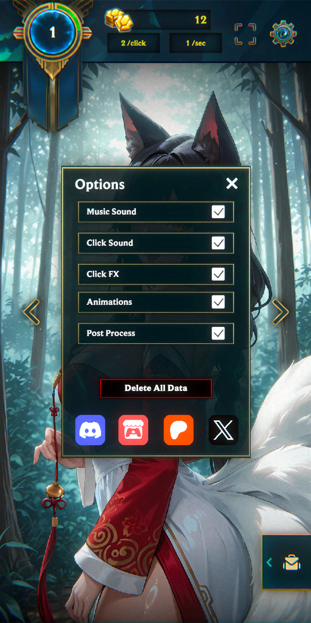 LOL Ahri Idle Clicker by SinfulBrain