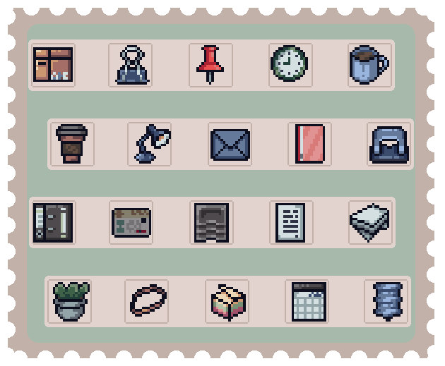 NEW ICONS from CAFETERIA - 16x16 ICONS School Sport Office by Last tick
