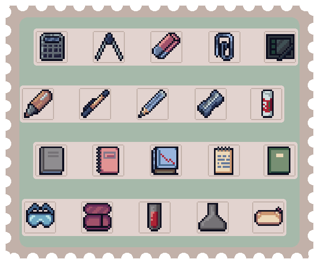 NEW ICONS from CAFETERIA - 16x16 ICONS School Sport Office by Last tick