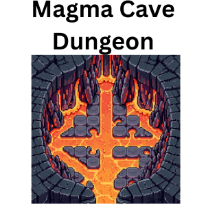 🔥 5 Top-Down Lava Dungeon Map by Pixel-Dixel