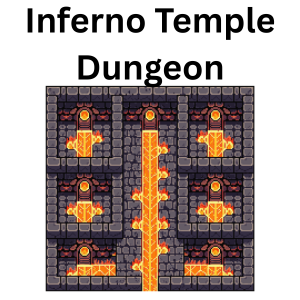 🔥 5 Top-Down Lava Dungeon Map by Pixel-Dixel