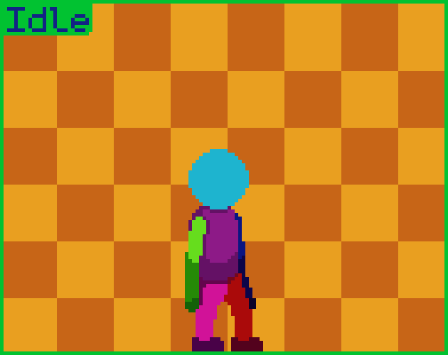 2D pixel platformer character template + aseprite files by AdamGDA
