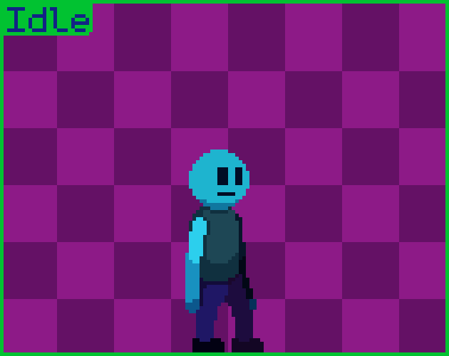 2D pixel platformer character template + aseprite files by AdamGDA