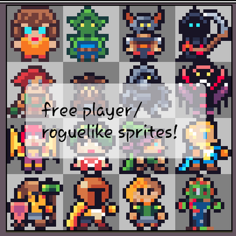 Player/Roguelike Sprites by SorceressGameLab