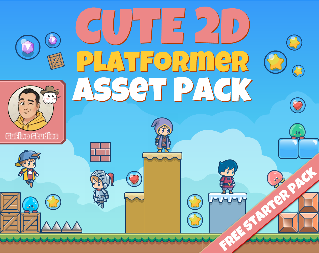 Cute Platformer Assets by Jovanny Game Dev
