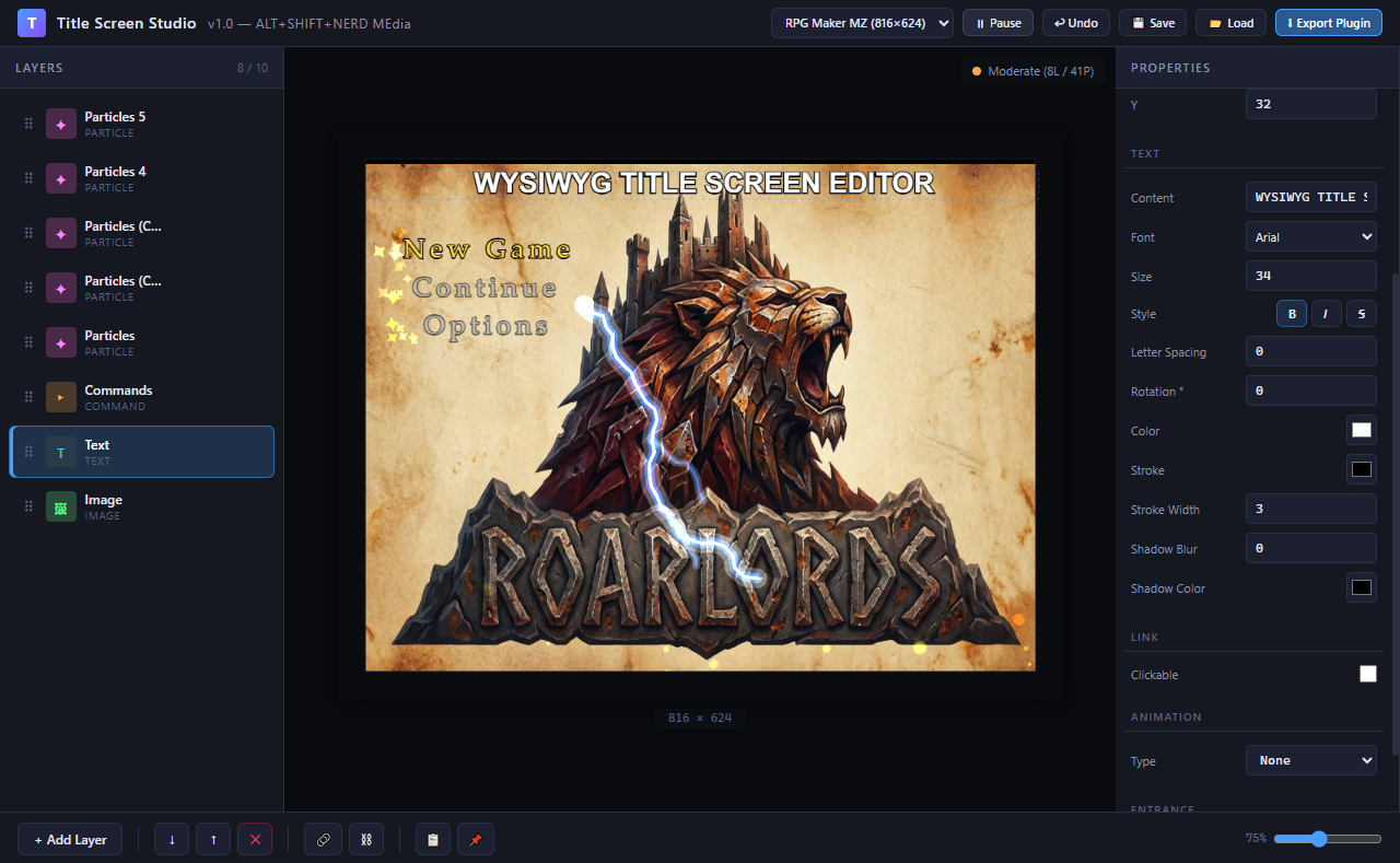 It's Here! Title Screen Studio for RPG Maker MZ and MV! by ALT+SHIFT ...