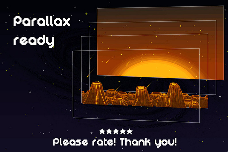 Space 2D Game Backgrounds Pixel Art by Free Game Assets (GUI, Sprite ...