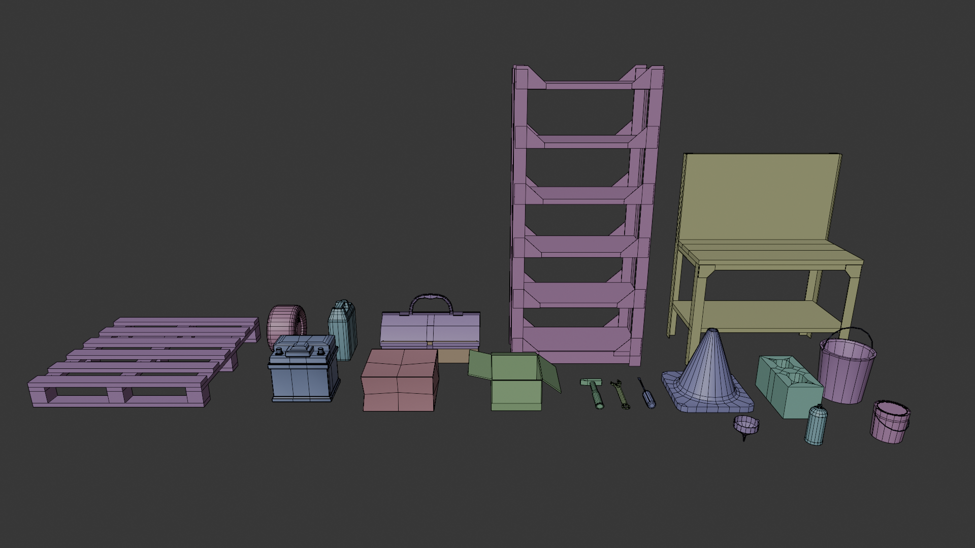 Official Launch: 18 High-Quality Garage Assets! - Low Poly Garage Props ...