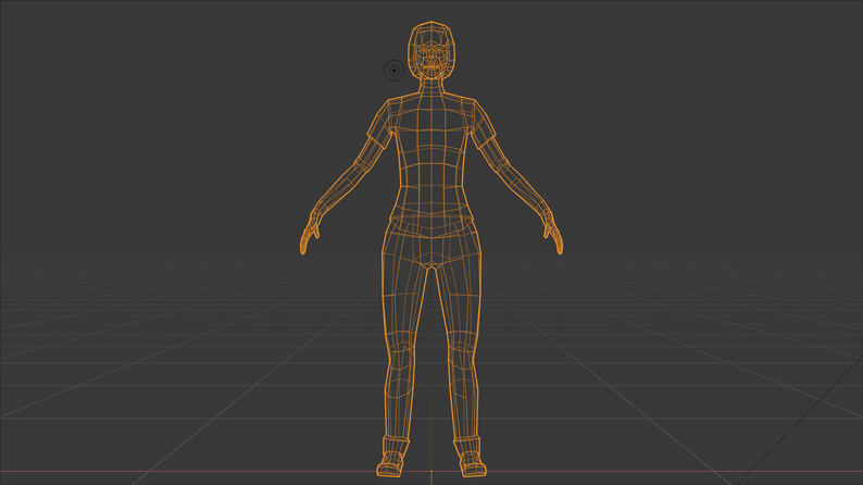 Young Woman - Animated Low Polygon model Low-poly 3D model by ManNeko