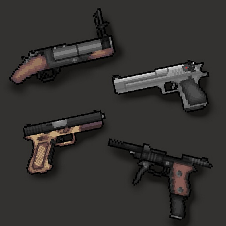 2D Pixel Art Weapons Pack by Fulanitox