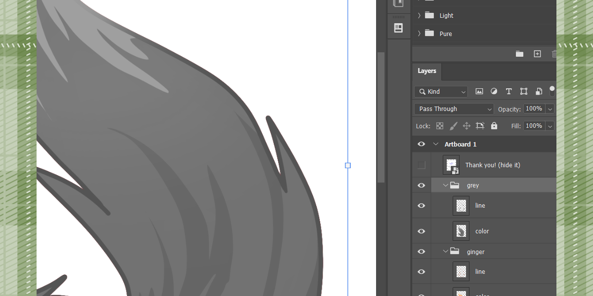 VTuber Tail №2 PNG Pack (6 Variations + Editable PSD) by Ne.buhanka